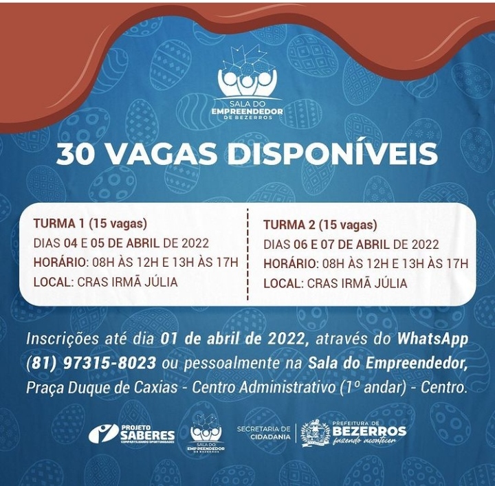 Em Bezerros capacitação em oficina de Páscoa com 30 vagas acontece de ... Em Bezerros capacitação em oficina de Páscoa com 30 vagas acontece de ...